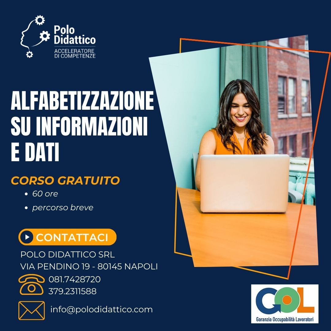 ALFABETIZZAZIONE SU INFORMAZIONI E DATI - Polo Didattico srl ALFABETIZZAZIONE SU INFORMAZIONI E DATI - Polo Didattico srl